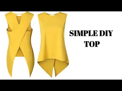 DIY SIMPLE TOP. (How to Cut and sew) Cutting and stitching made easy ...