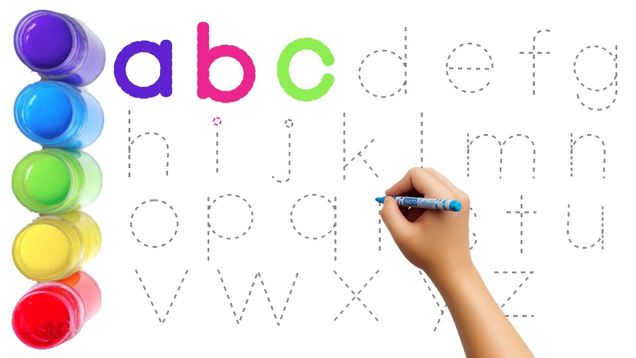 ABC Trace abc song abc rhymes kids learning - YouTube