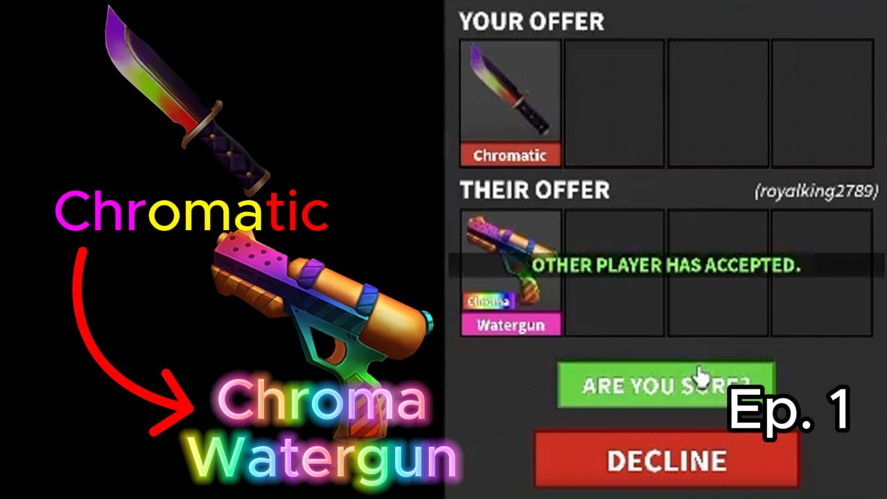 MM2 Chromatic To Chroma Watergun Episode 1 | Roblox Murder Mystery 2 ...