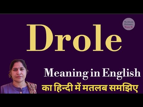 Drole meaning l meaning of drole l drole ka matlab Hindi mein kya hota ...