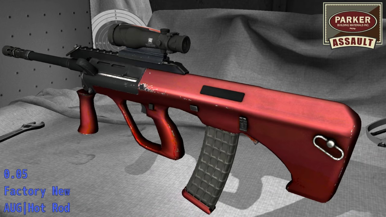 AUG Hot Rod - Skin Wear Preview - YouTube
