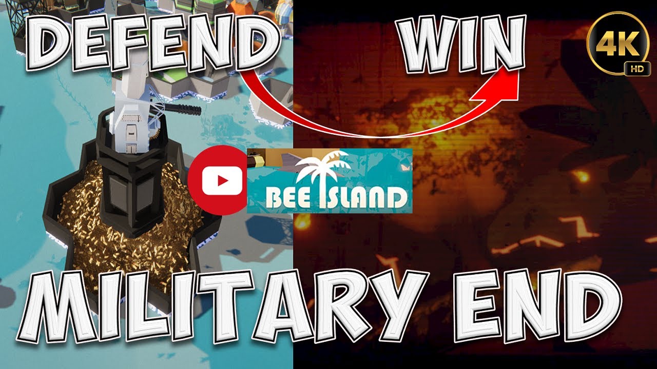 Bee Island | I built more minigun and chose military ending | Kinda yay ...