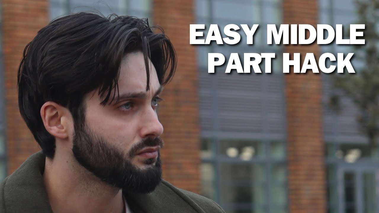EASY HACK TO ACHIEVE A MESSY MIDDLE PART HAIRSTYLE! (Mens Hair Hack ...