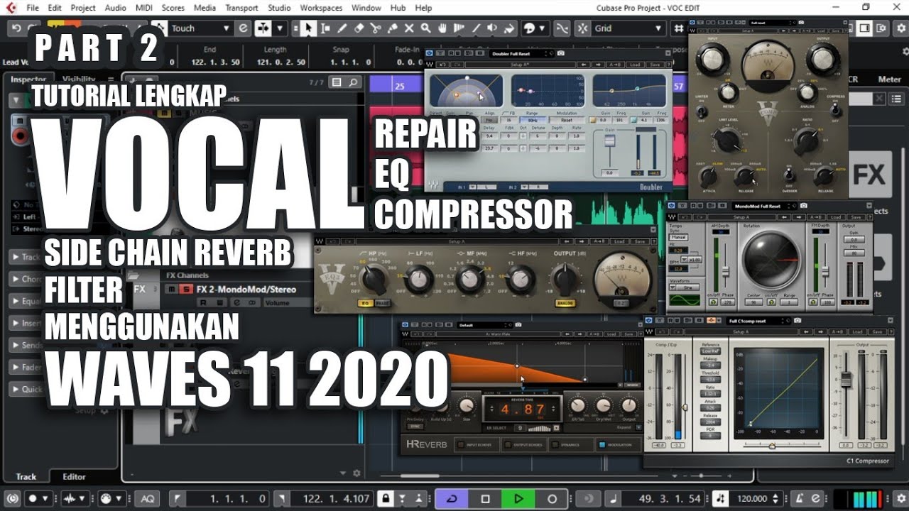 PART 2 VOCAL EQ, COMPRESSOR, SIDE CHAIN REVERB & FILTER menggunakan ...