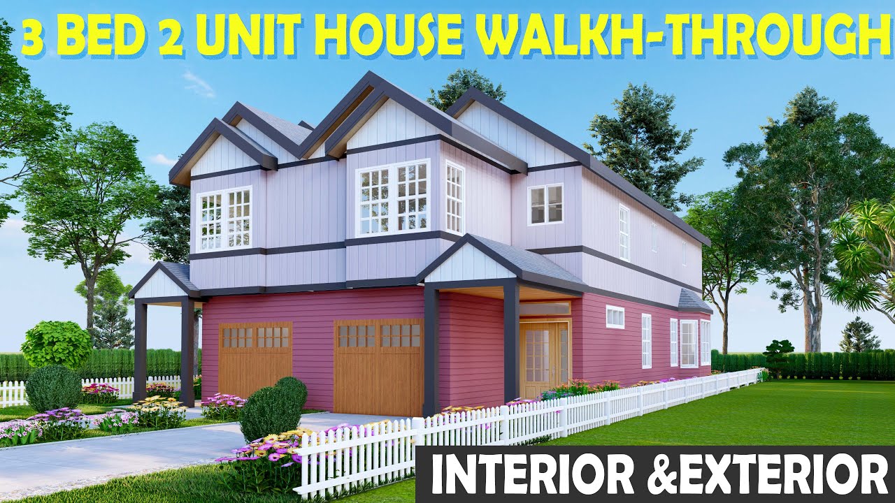 3 BED HOUSE DESIGN//INTERIOR EXTERIOR//WALKH-THROUGH//ANIMATION - YouTube