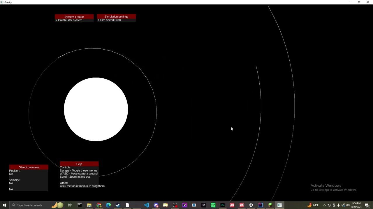 2D N-Body Gravity simulation - YouTube