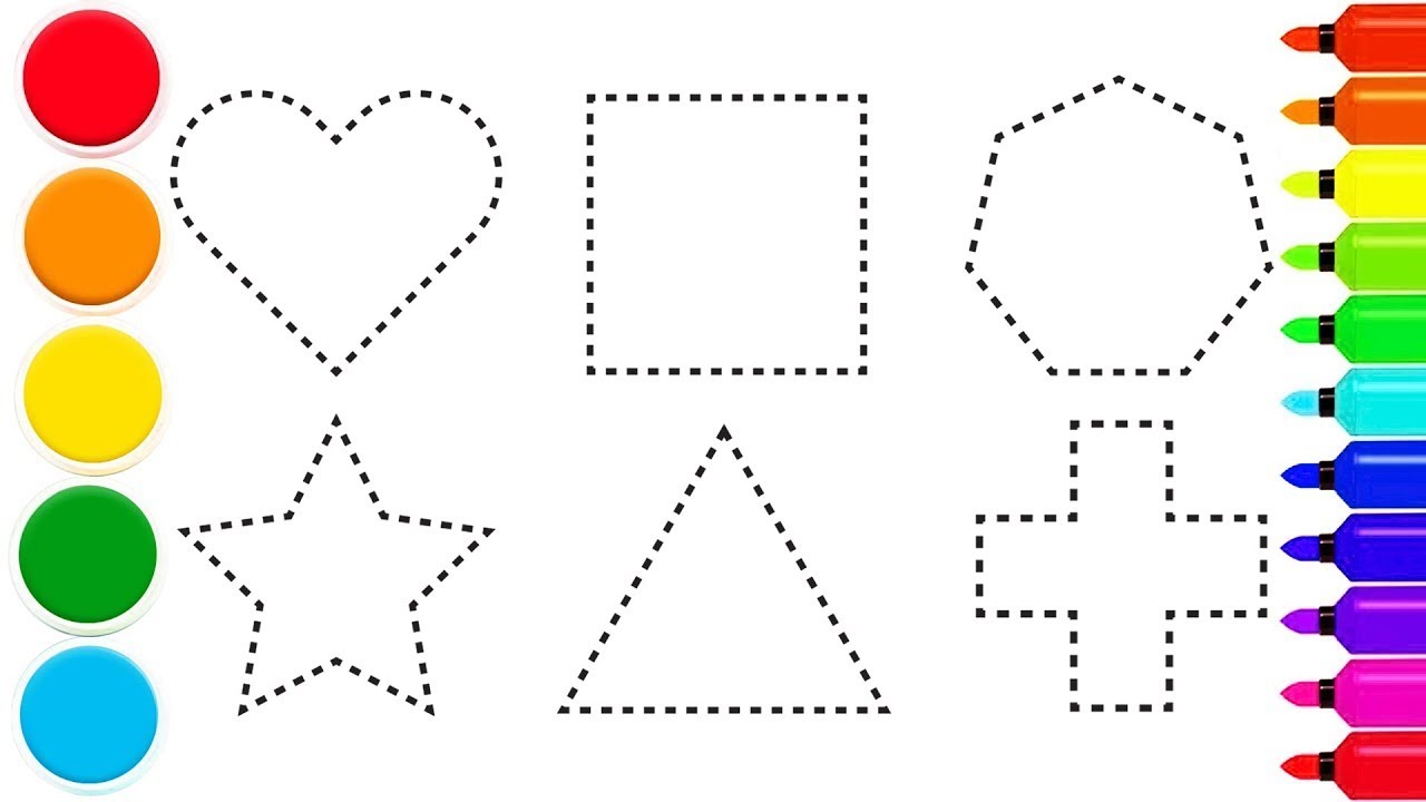 How to draw simple 2d geometric shapes | step by step - YouTube