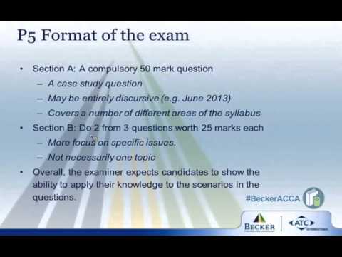 P5 Format of the Exam: ACCA P Papers - Which Options? - YouTube