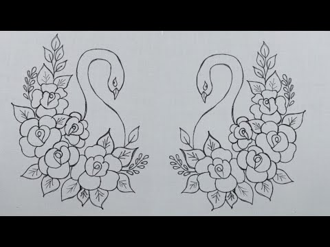 Beautiful Swan 🦢 Hand embroidery | Adorable embroidery swan design ...