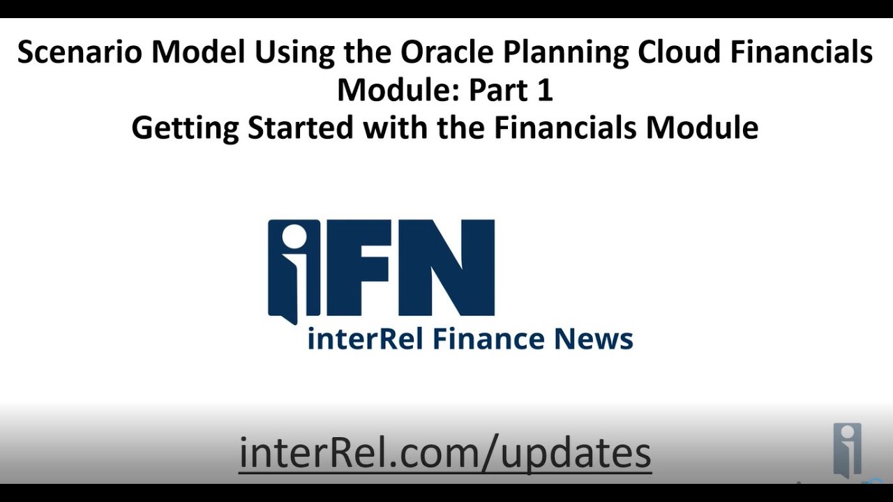 Scenario Model Using the Oracle Planning Cloud Financials Module ...