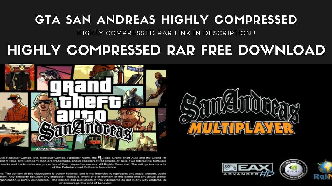GTA San Andreas Highly Compressed 500MB File | Highly Compressed RAR ...