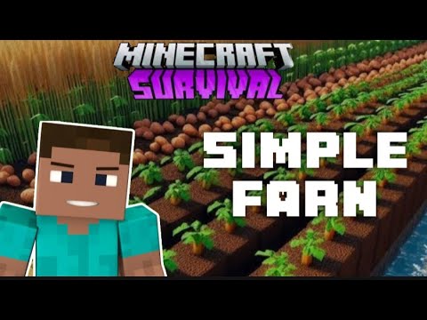 MINECRAFT - SIMPLE FARM ( HOW TO BUILD ) - YouTube