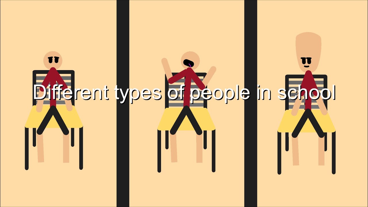 Different types of people in school sticknodes animation - YouTube