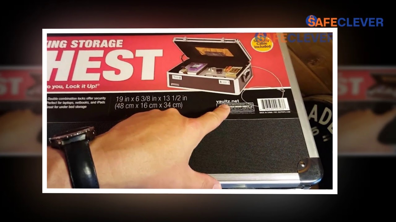 Vaultz Locking Storage Box, 6.5 x 19 x 13.5 Inches, Black (VZ00323 ...