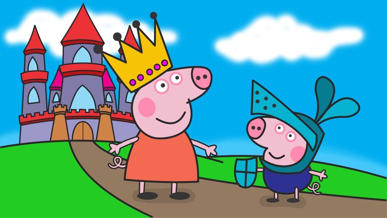 Peppa Pig 🐷 The king and knight - Peppa Pig Fanmade Coloring Story ...
