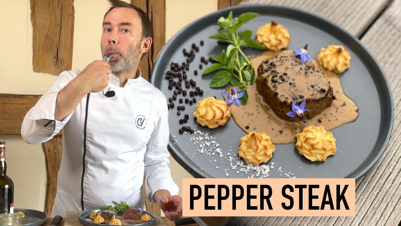 Pepper steak with FRENCH PEPPER SAUCE - YouTube