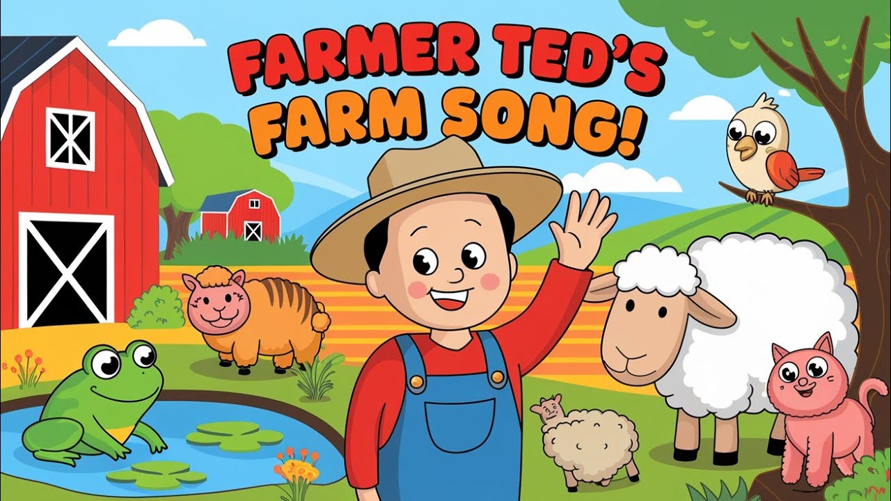 🎶 Farmer Ted Had a Farm | Playful animal Songs for Kids | Educational ...