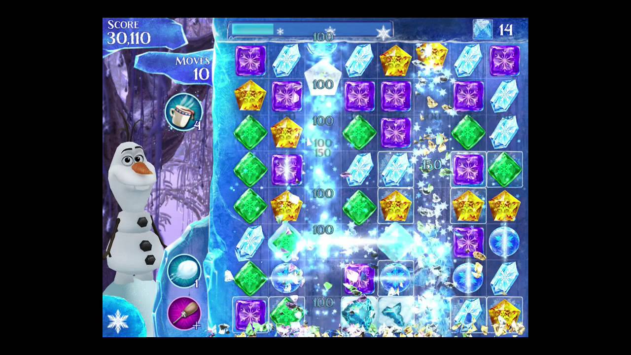 Disney Frozen Free Fall Level 114 - YouTube