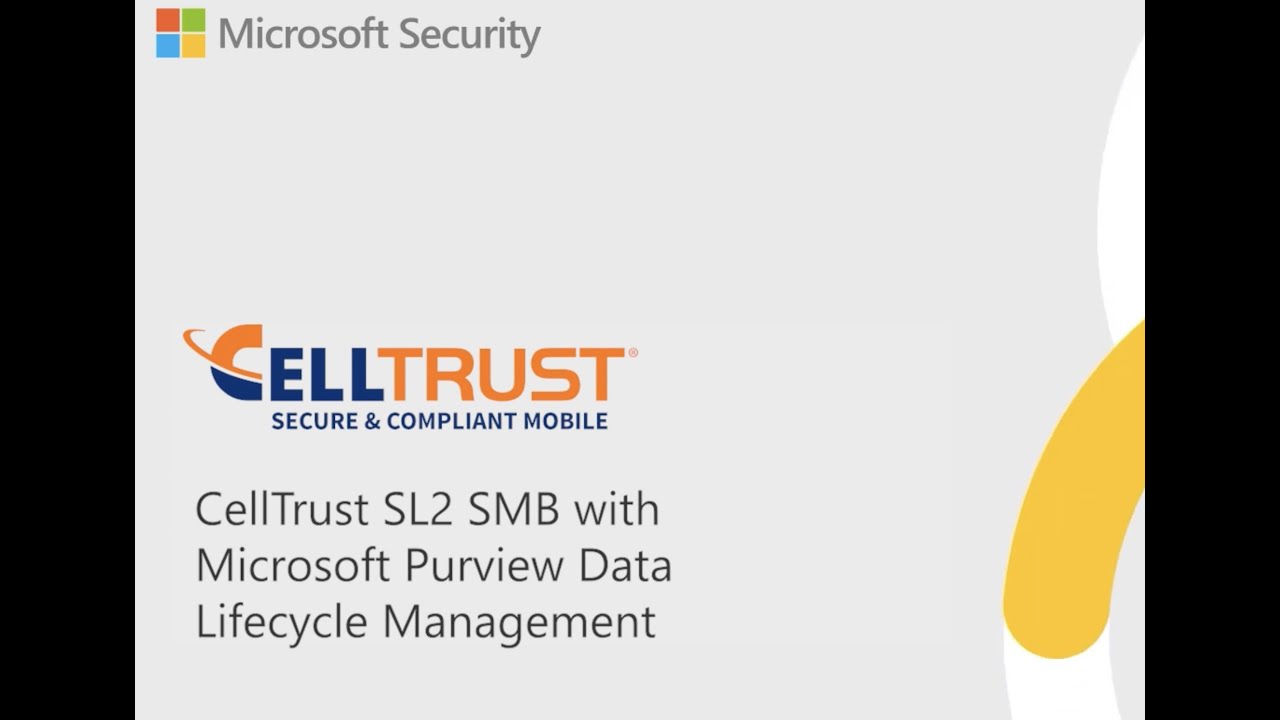 CellTrust SL2 SMB Microsoft Purview 2023 - YouTube
