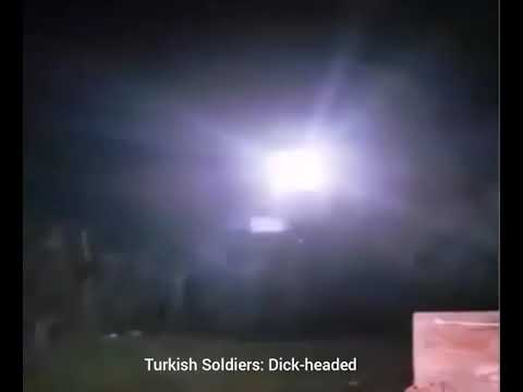 Turkish and Greek soldiers cursing each other at the border