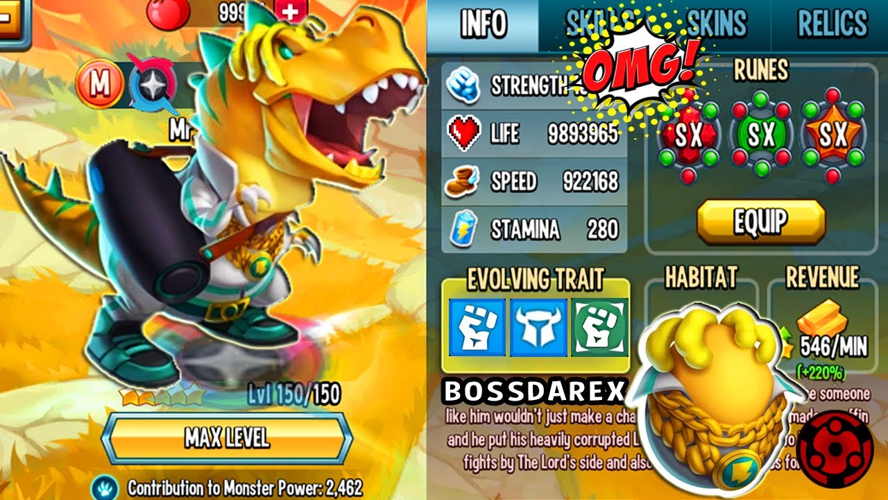 Monster Legends BOSS DAREX Review!! Op MegaTaunt free Era TWD Michonne ...