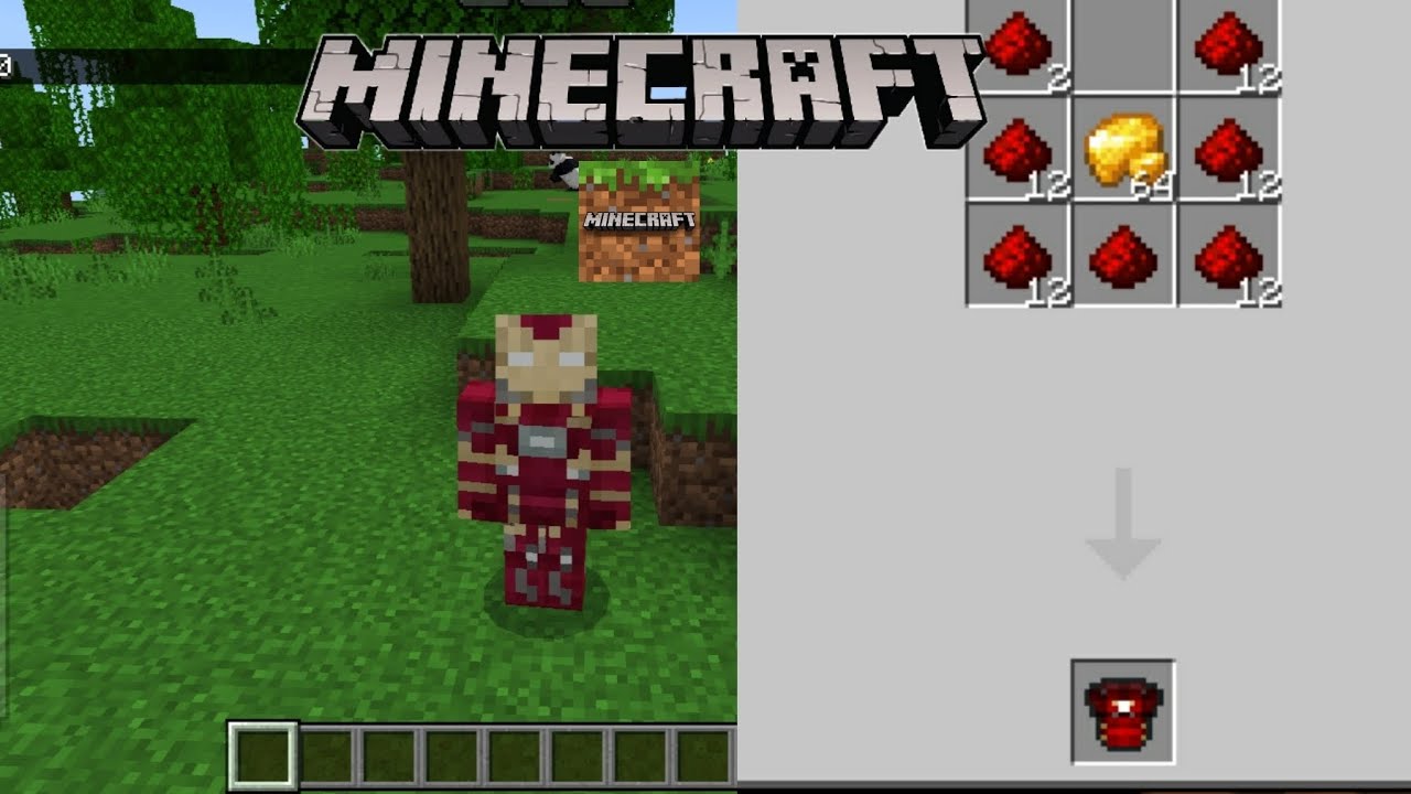 Minecraft Iron Man Suit Mod - YouTube