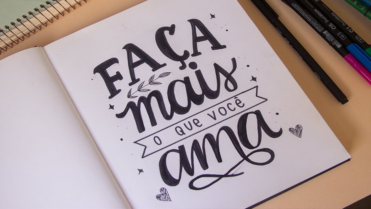 LETTERING PASSO A PASSO - desenhe comigo - YouTube