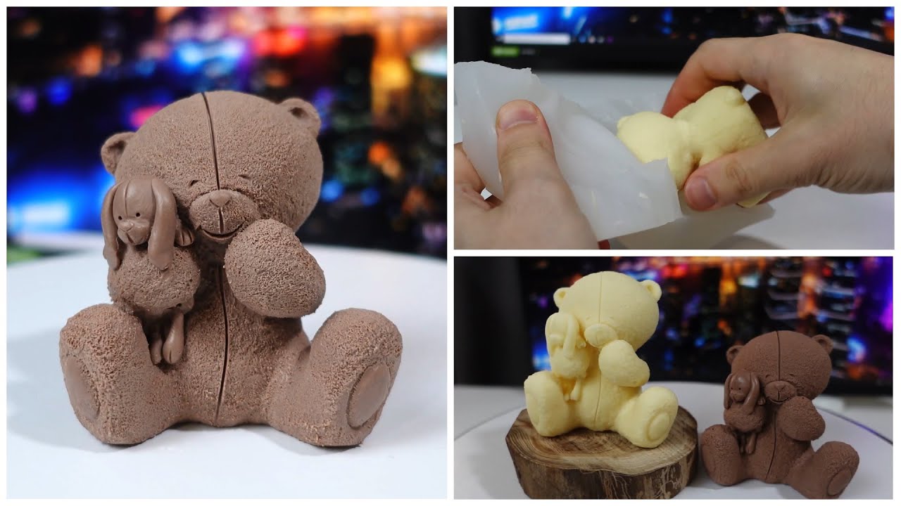 The process of sculpting a teddy bear from clay/plasticine - YouTube