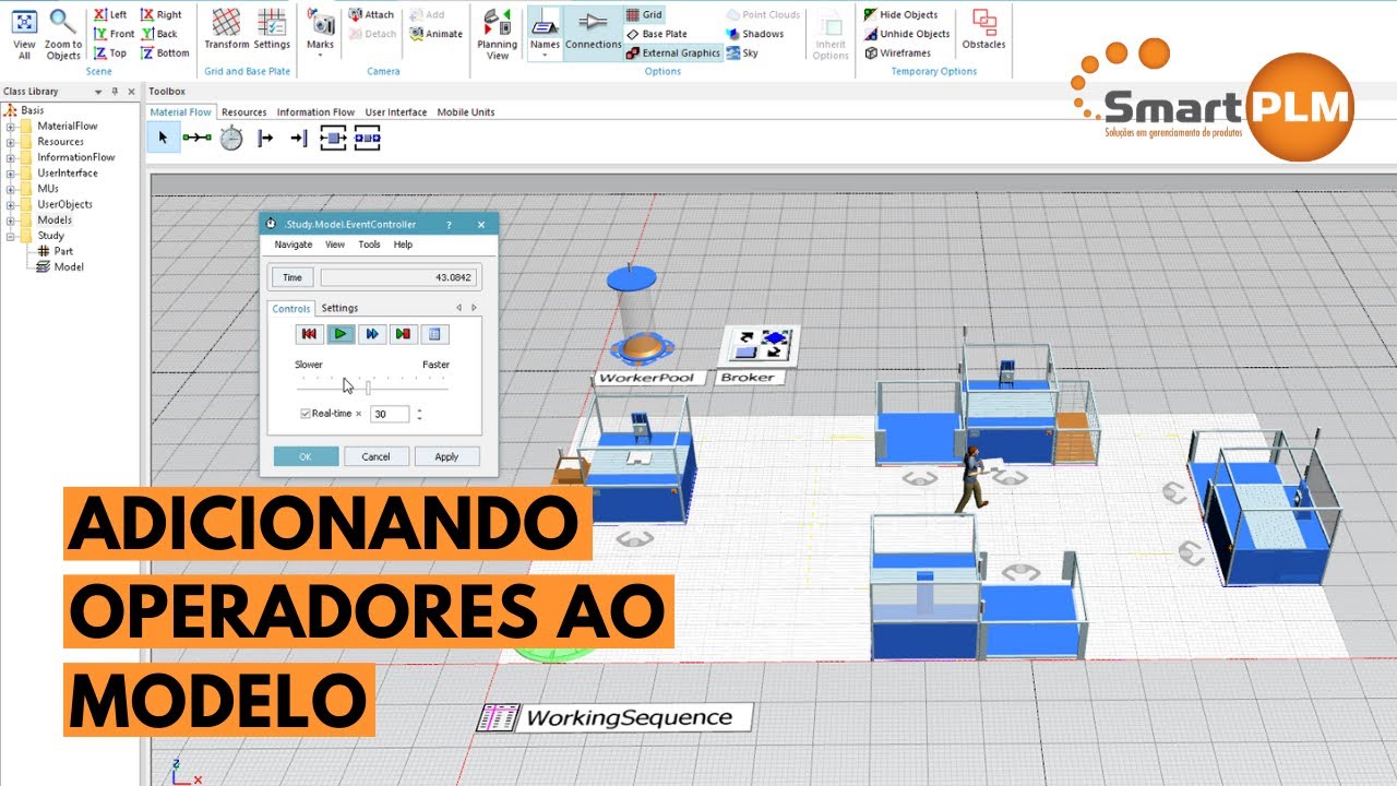 Adicionando operadores ao gêmeo digital - Plant Simulation SmartPLM - YouTube
