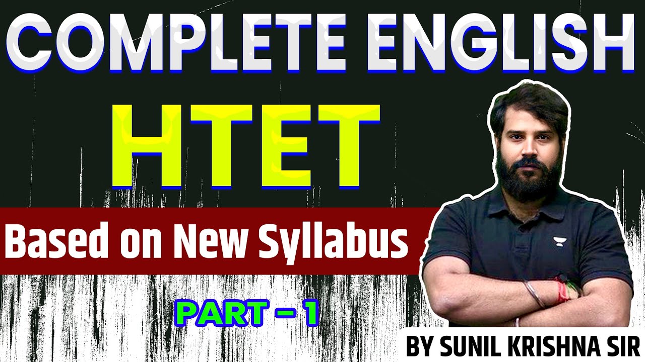 HTET | Complete English | Based on New Syllabus | Sunil sir #htet - YouTube
