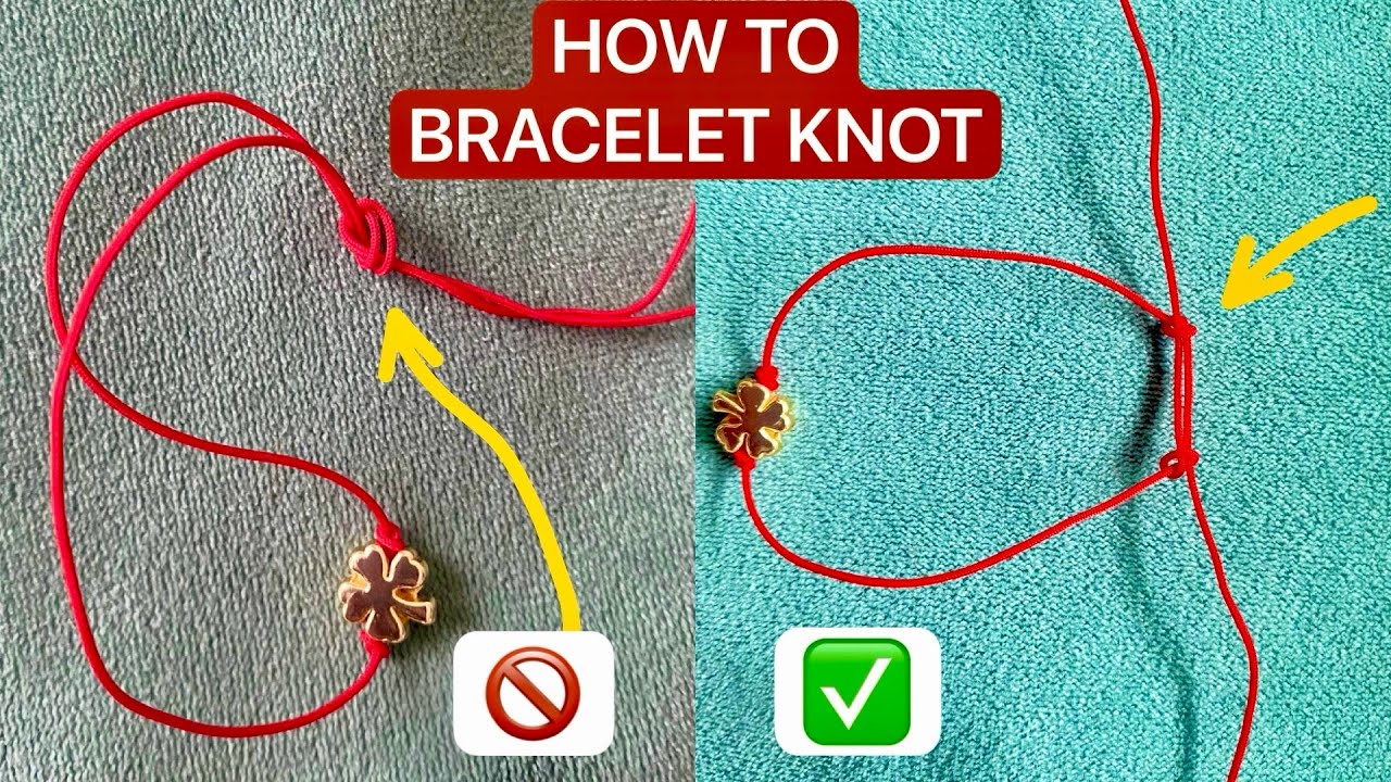 Adjustable length BRACELET KNOT - YouTube