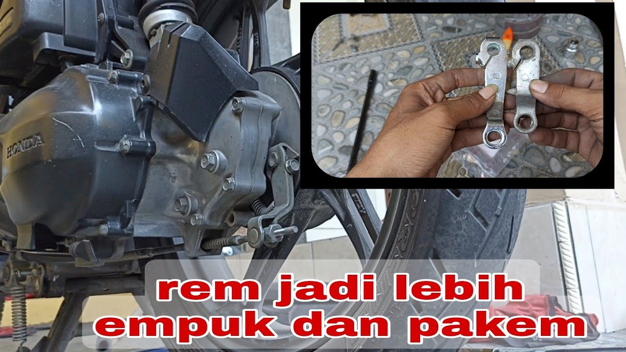 Rem belakang Beat jadi pakem dan empuk ( ganti paha rem milik Vario 125 ...