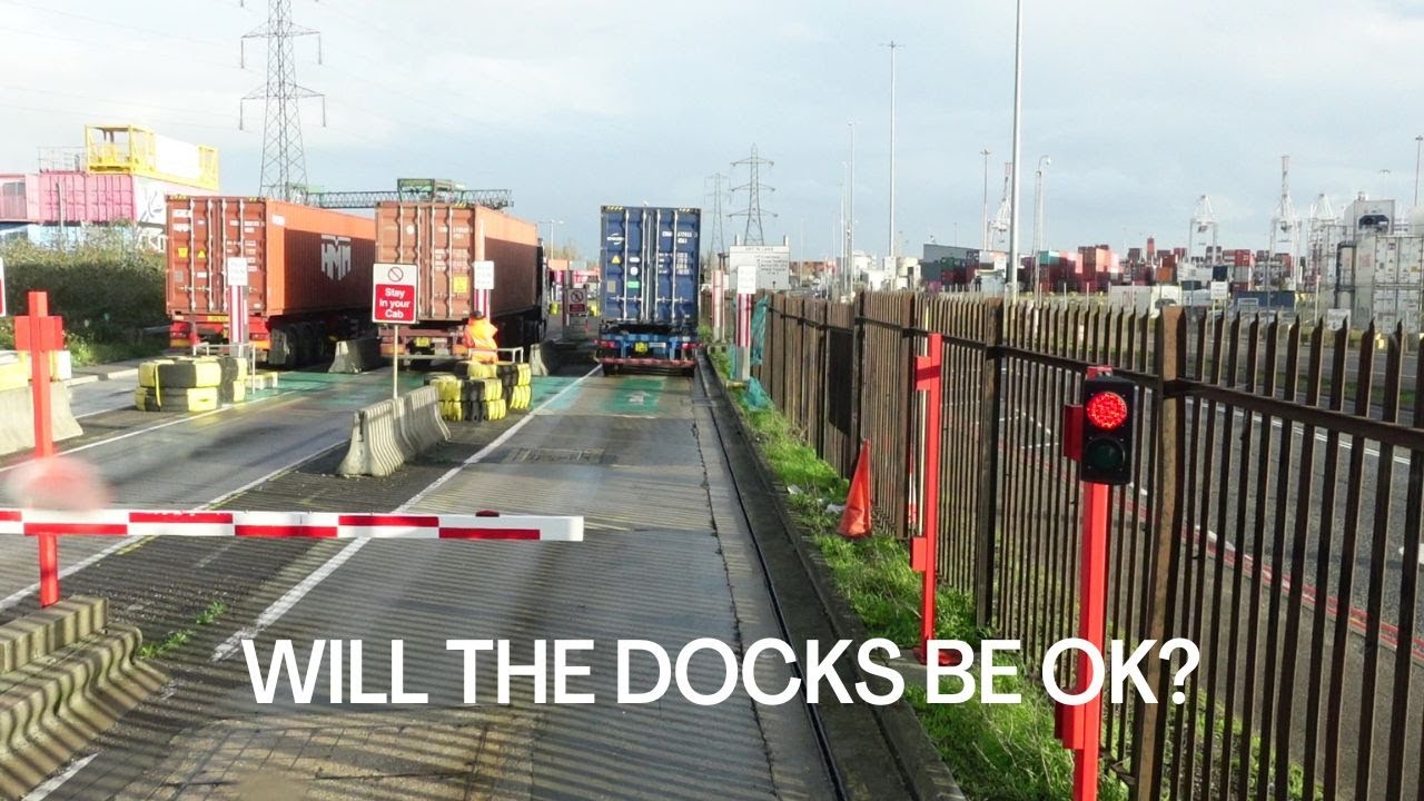 Will The Docks Be OK? HGV Container Truck Driving UK Mercedes Actros ...