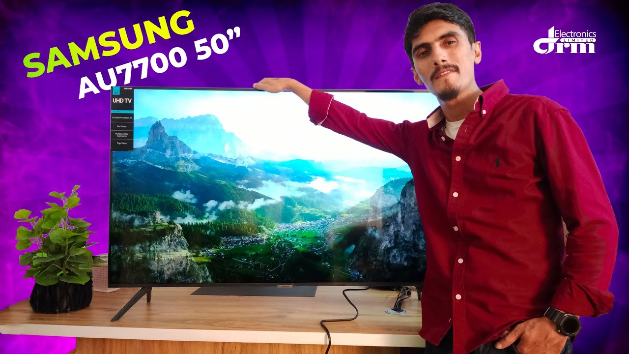 Samsung AU7700 || 50 Inch Crystal 4K UHD Smart TV Unboxing review 2023 ...