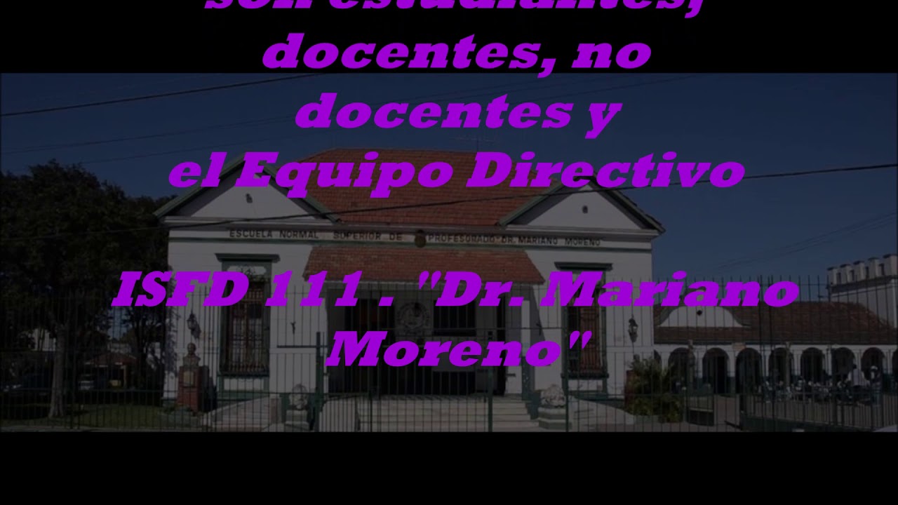 Bienvenida a primero ISFD 111 - YouTube