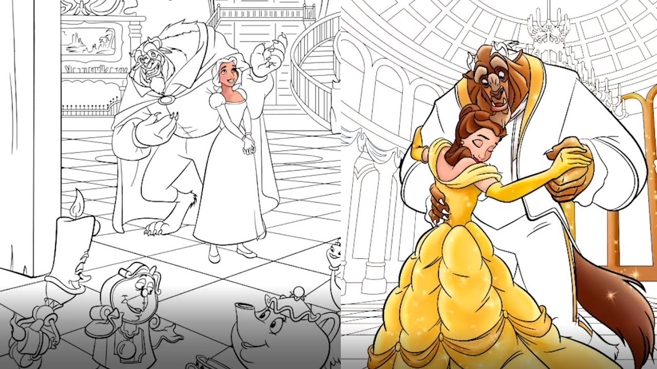 Beauty and the Beast | Color by Number | Disney - YouTube
