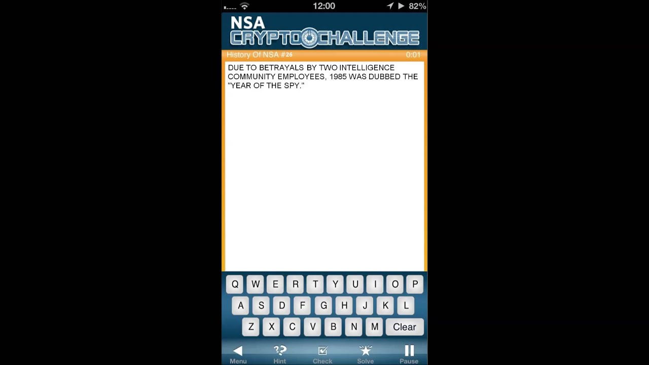 NSA CryptoChallenge History of NSA Solution Walkthrough - YouTube