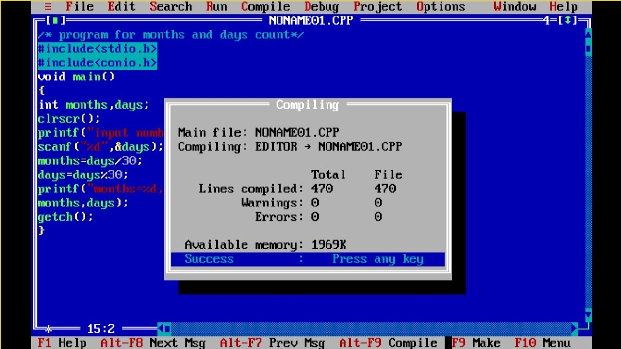 c program for months and days count - YouTube