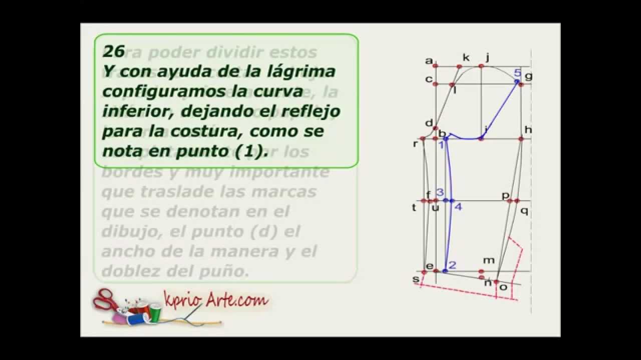 Trazos de una manga de saco o manga de dos hojas. - YouTube