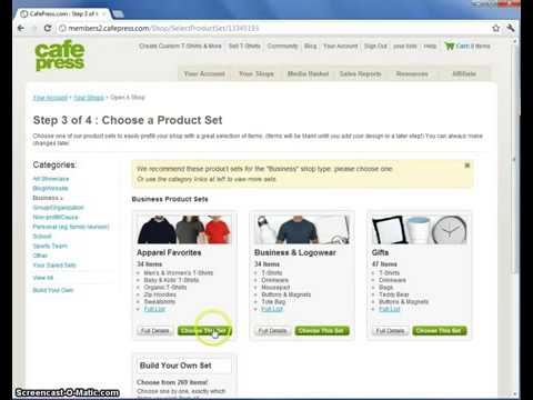 How to open a shop on CafePress - YouTube