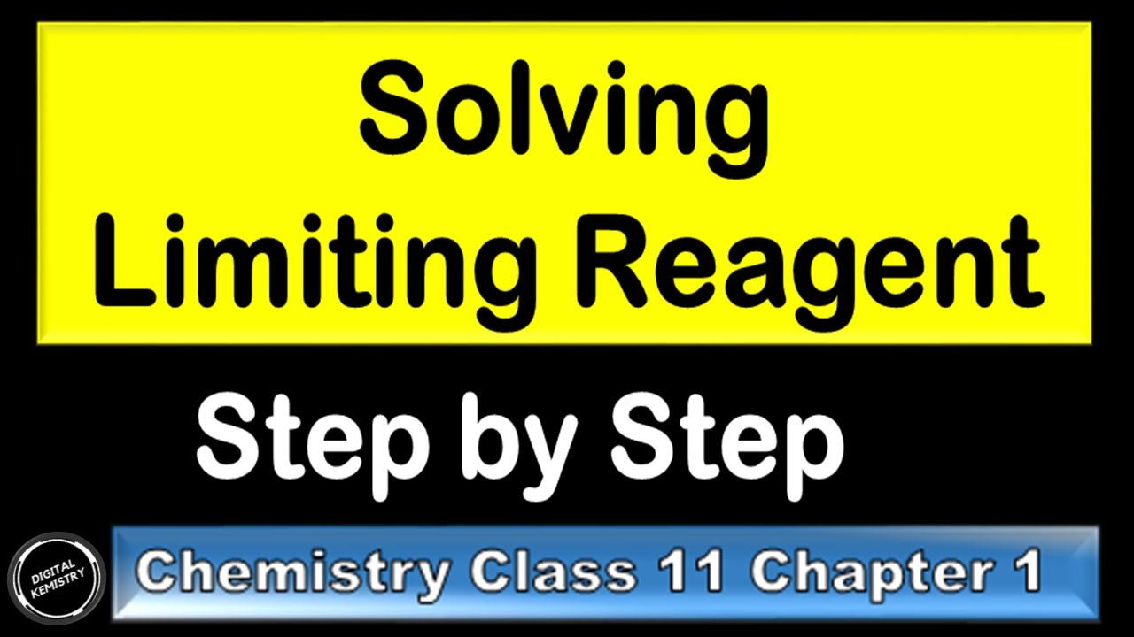 Limiting Reagent Class 11th | First year Chemistry Chapter 1 Numericals ...