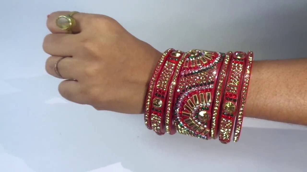 Rajasthani/Jaipuri Lac Bangles For Most Beautiful Women & Girls - YouTube