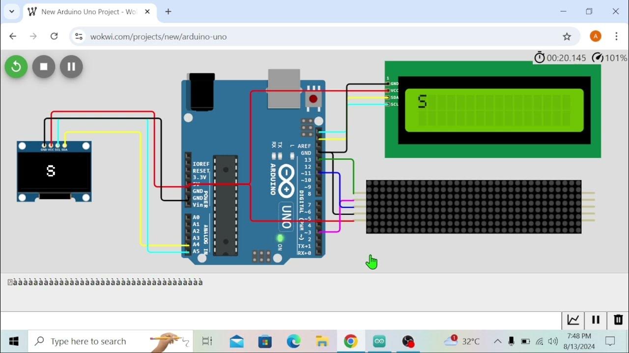 Character Display System: Sequentially Printing A to Z on LCD, OLED, and LED Matrix Using ...