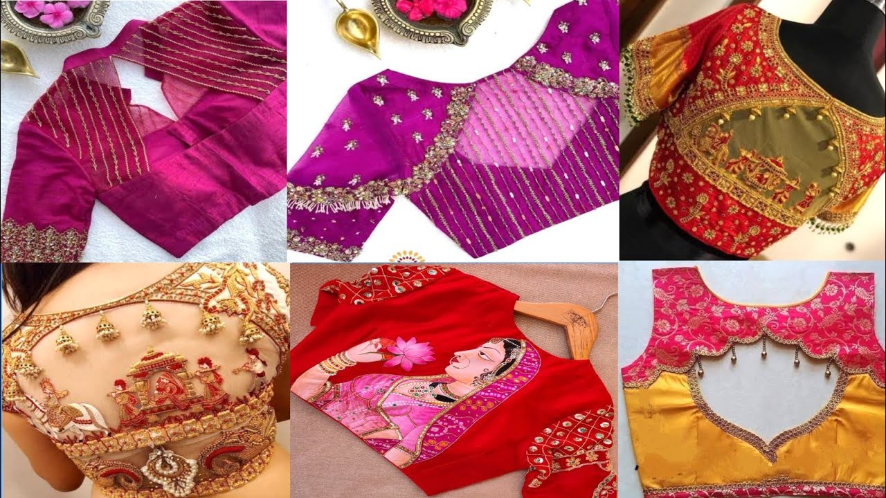 Very Beautiful Boat Neck Blause design | boutique blause design ideas ...