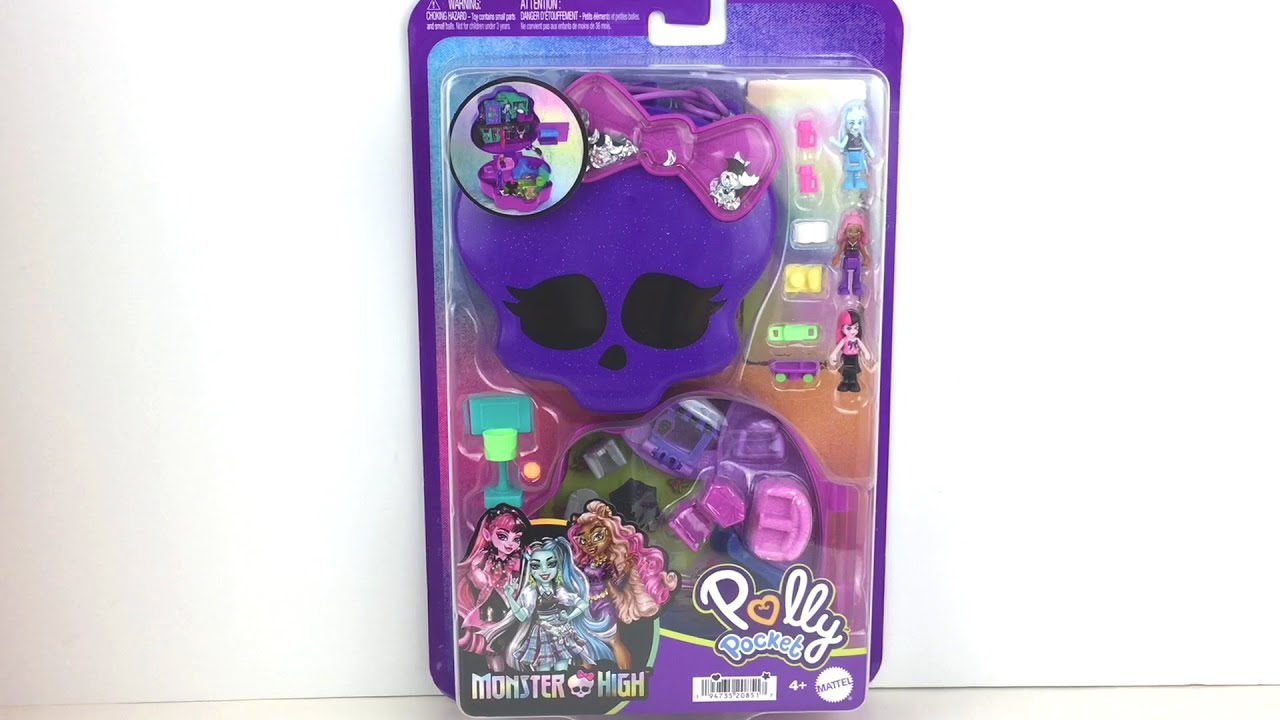Polly Pocket Monster High Compact Playset & Mini Dolls Unboxing Review ...