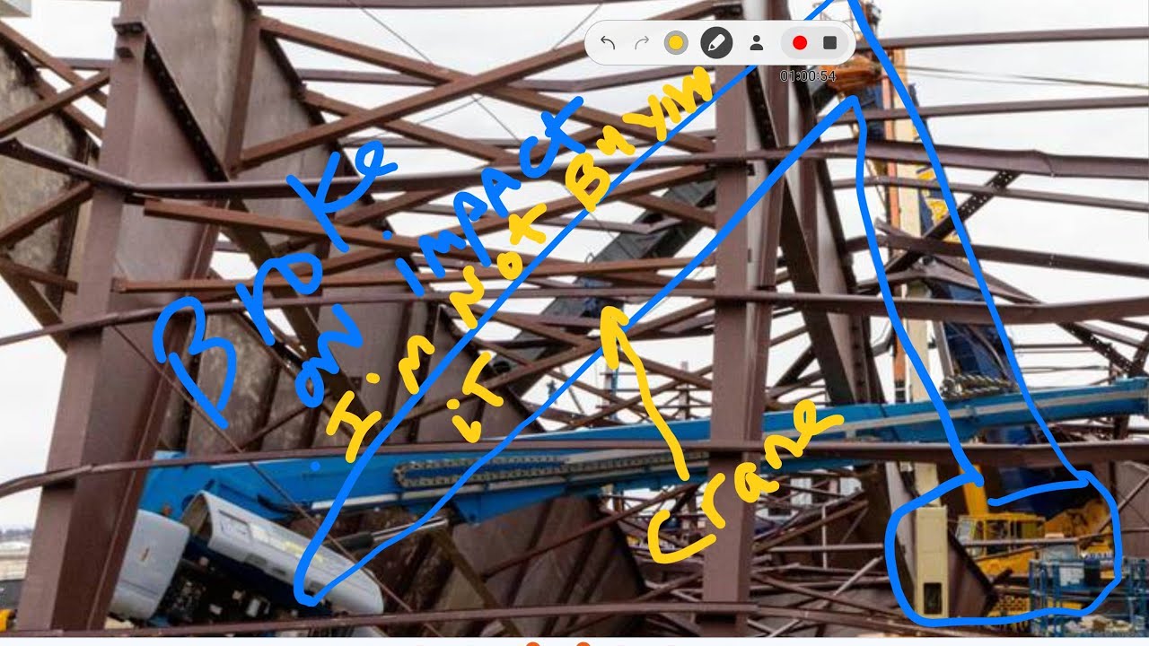 Aircraft Hanger Failure Bosie Idaho crane impact boom broke on impact ...