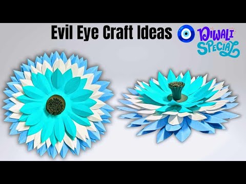 Evil eye craft ideas / Diwali decoration ideas / Wall decor ideas for ...