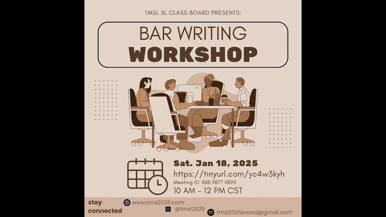 Bar Writing Workshop with Dean Anga and TMSL '24 Bar Passers - YouTube