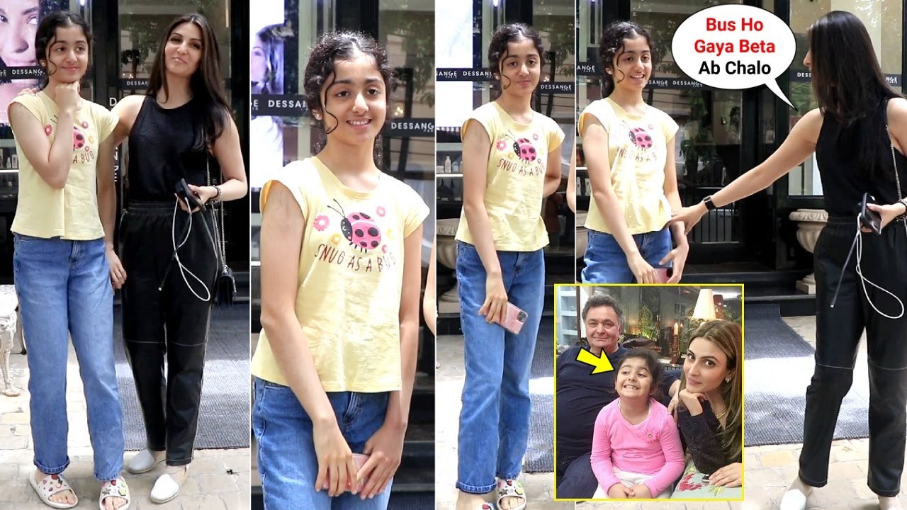 Rishi Kapoor Granddaughter Samara Sahani Poses Like A Star For Paps🤩 ...