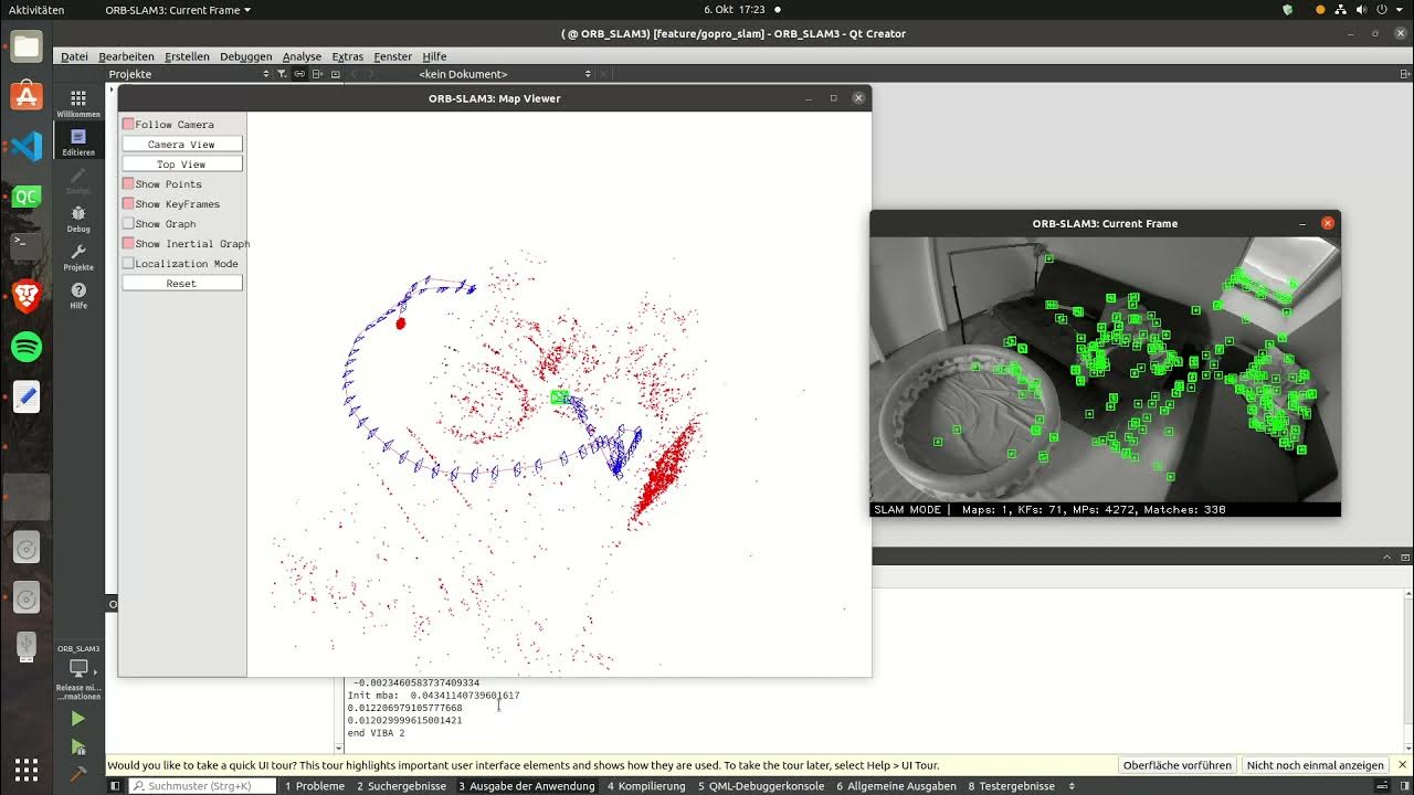 Monocular Visual Inertial ORB-SLAM3 on a GoPro 9 @ 50fps - YouTube
